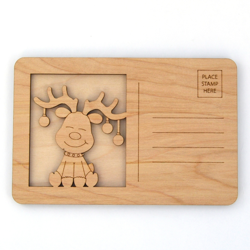 Paint Yourself Reindeer Postcard